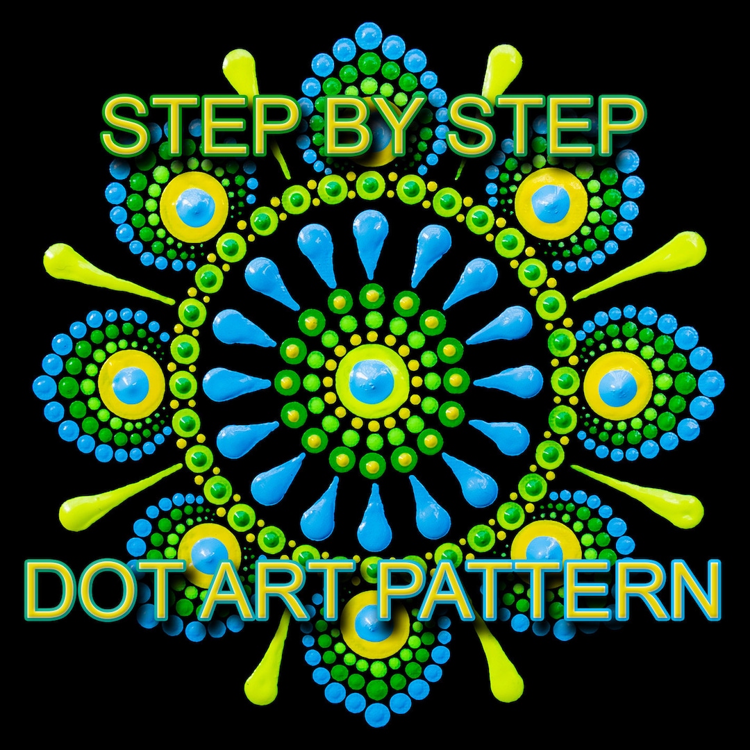 Dot Art Pattern Canvas 47 - Downloadable PDF - Mandala Dotting ...