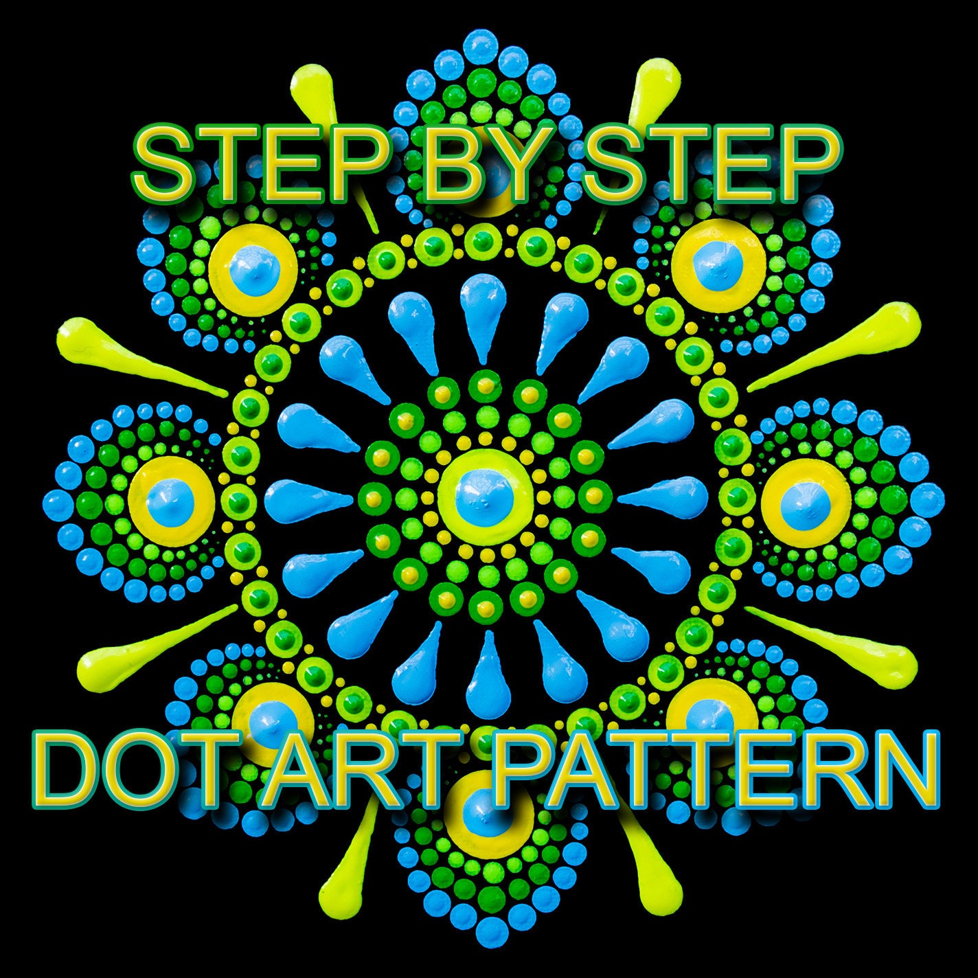 Dot Art Pattern Canvas 47 Downloadable PDF Mandala Dotting Dotting Art ...