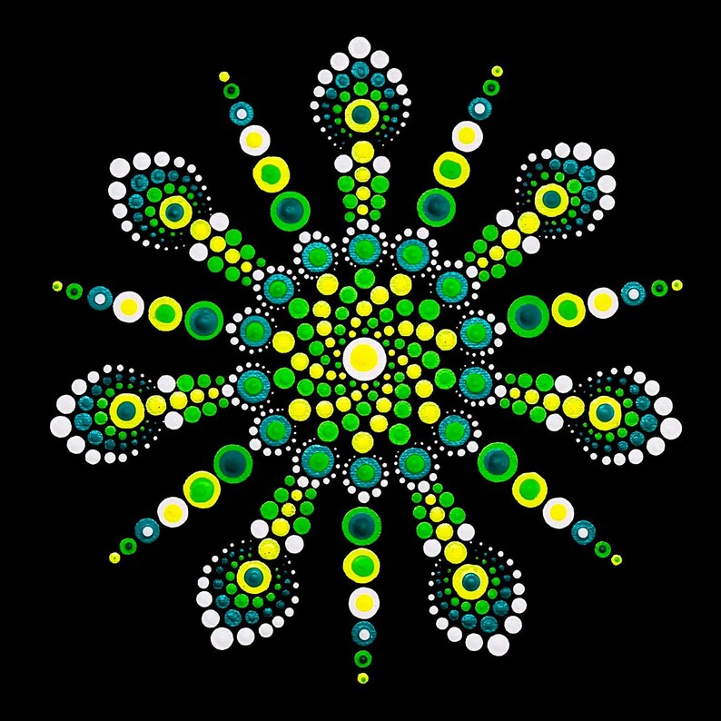 Dot Art Pattern Canvas 7 Downloadable PDF Mandala Dotting - Etsy