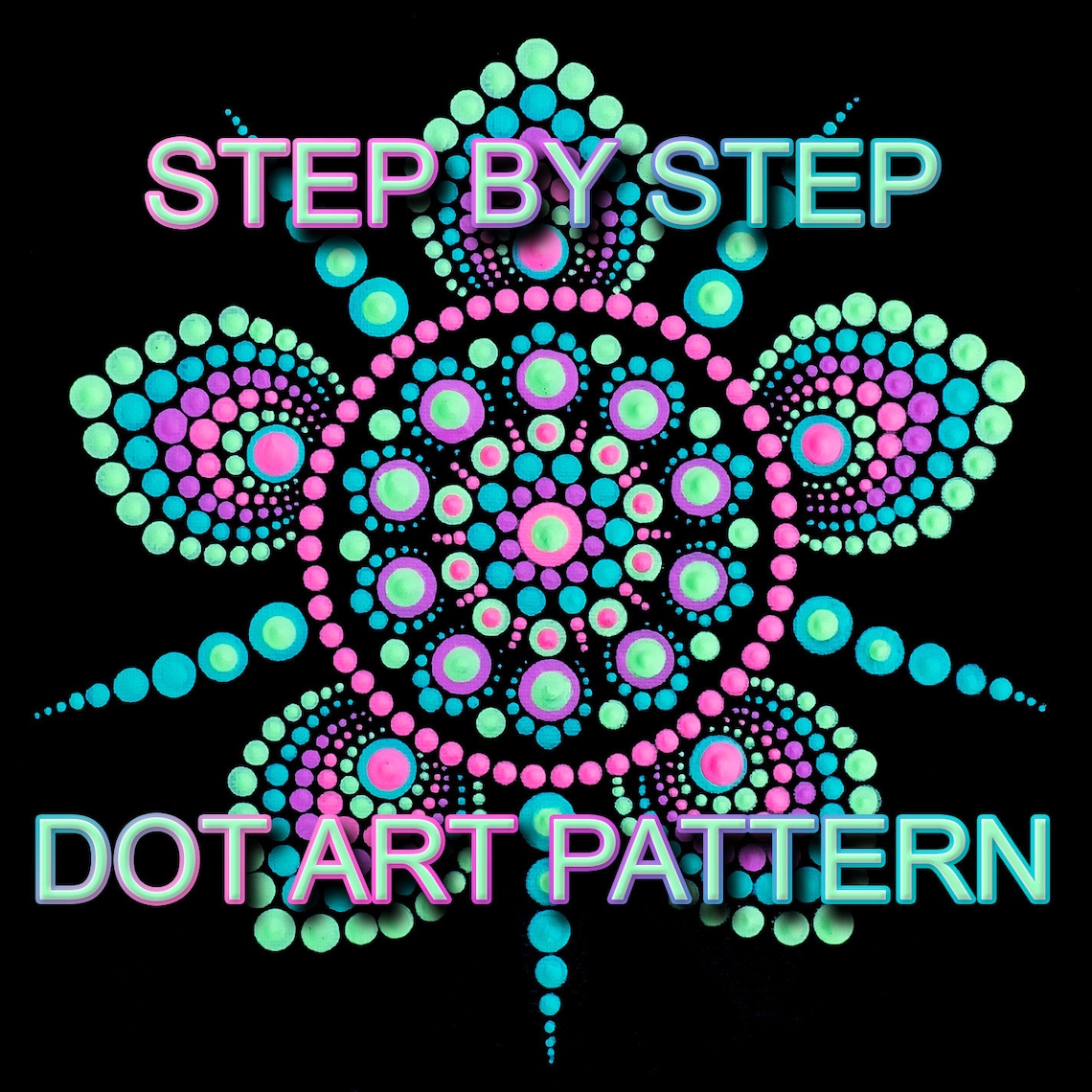Dot Art Pattern Canvas 25 Downloadable PDF Mandala Dotting - Etsy