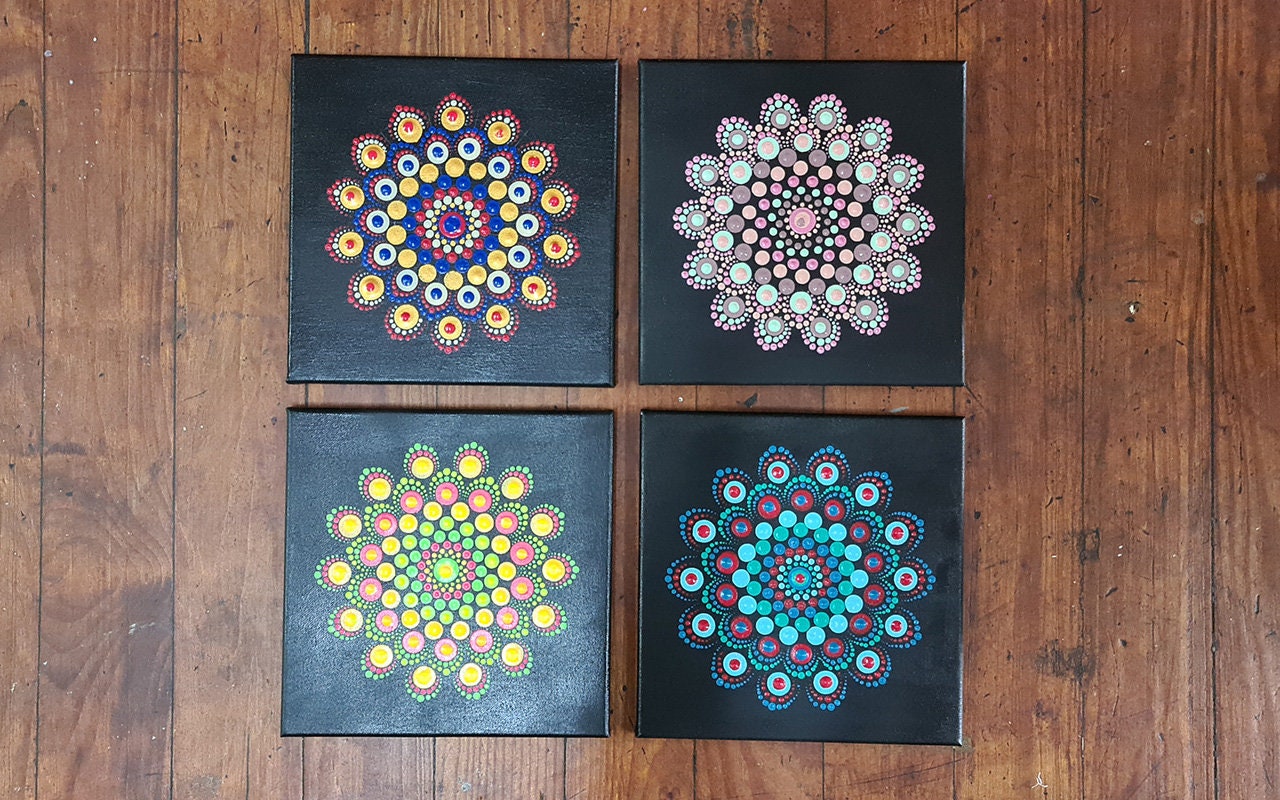 Dot Art Pattern Canvas 38 - Downloadable PDF - Mandala Dotting ...