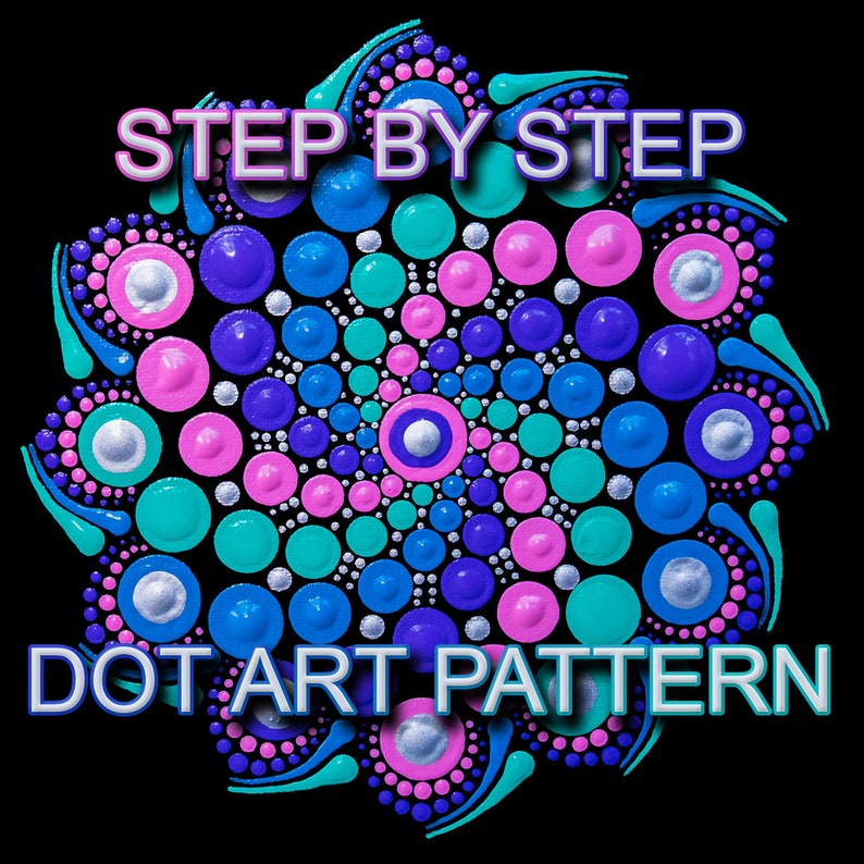 Dot Art Pattern Canvas 48 Downloadable PDF Mandala Dotting Dotting Art Painting Printable ...