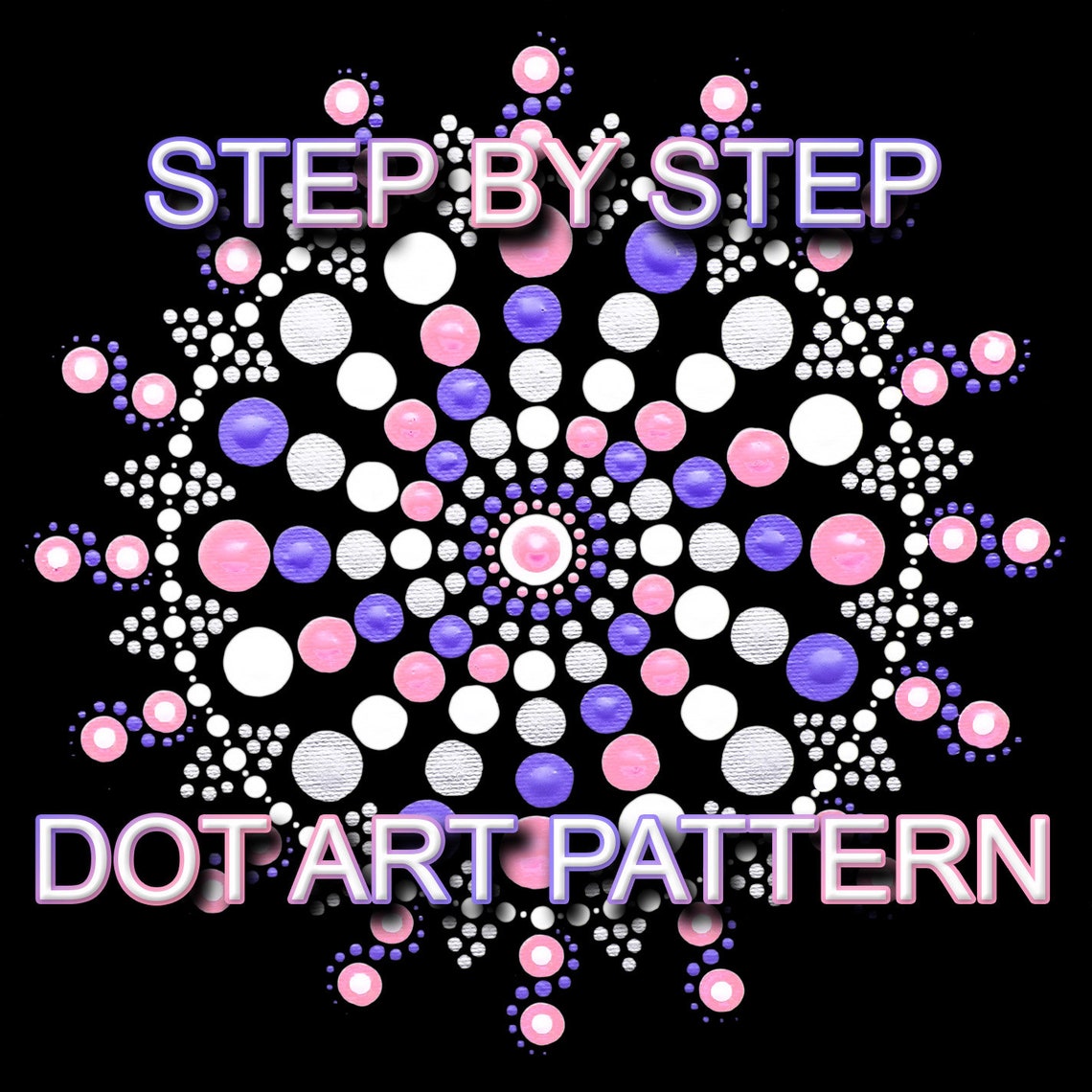 Dot Art Pattern Canvas 20 Downloadable PDF Mandala Dotting Dotting Art ...
