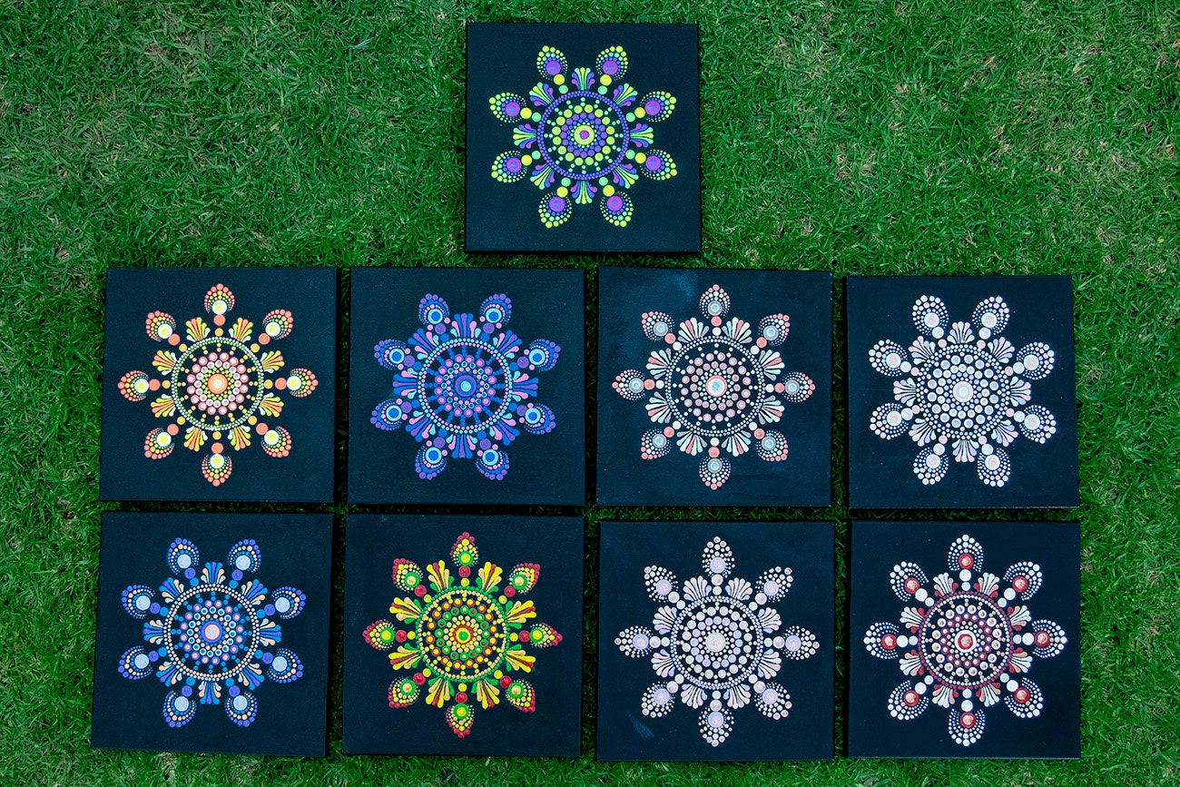 Dot Art Pattern Canvas 43 Downloadable PDF Mandala Dotting - Etsy