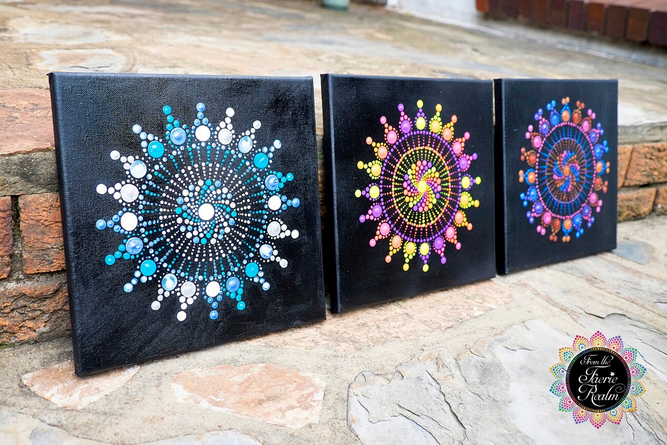 Dot Art Pattern Canvas 23 Downloadable PDF Mandala Dotting | Etsy