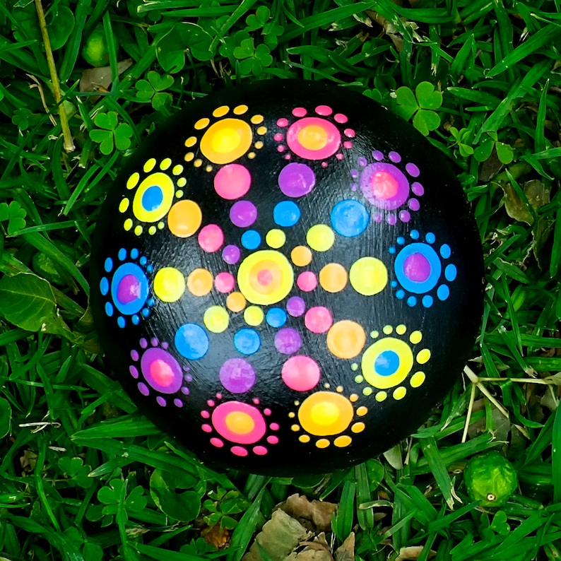 Dot Art Pattern Round Rock 4 Downloadable PDF Mandala | Etsy