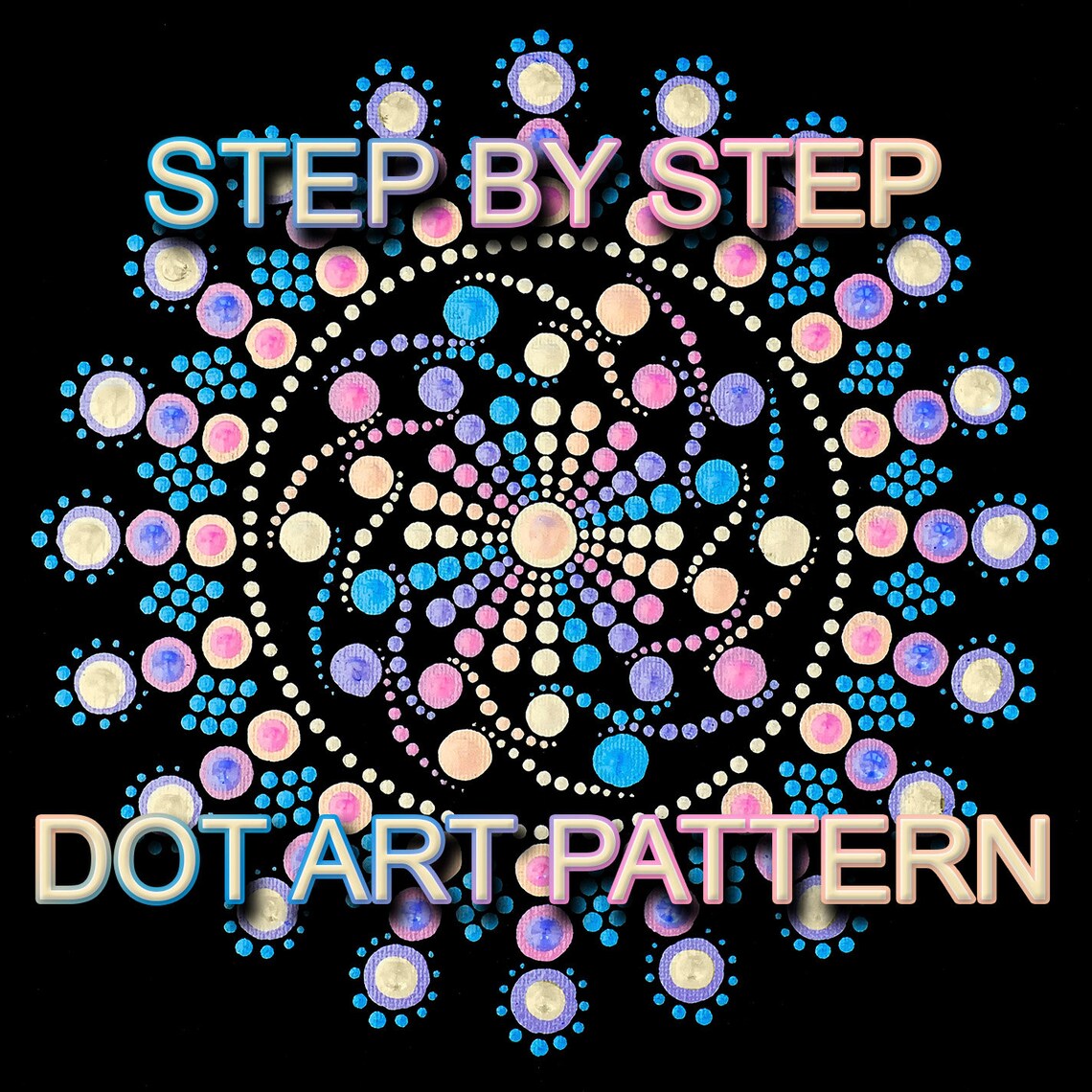 Dot Art Pattern Canvas 17 Downloadable PDF Mandala Dotting - Etsy