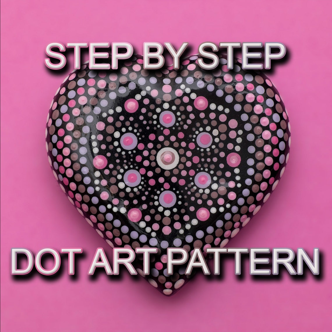 Dot Art Pattern Heart 1 - Downloadable PDF - Mandala Dotting - Dotting ...