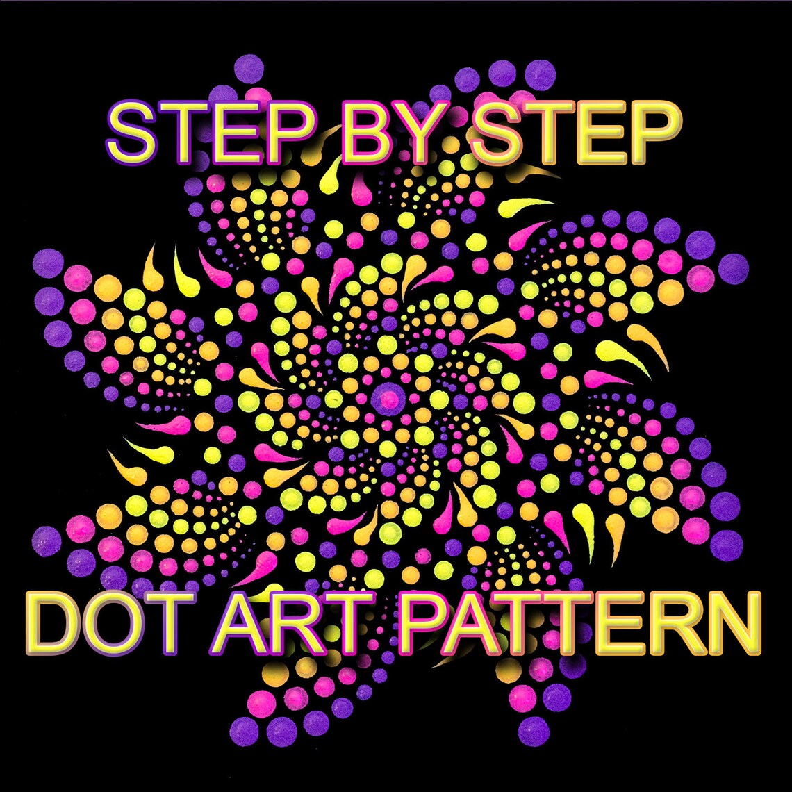 Dot Art Pattern Canvas 14 Downloadable PDF Mandala Dotting | Etsy