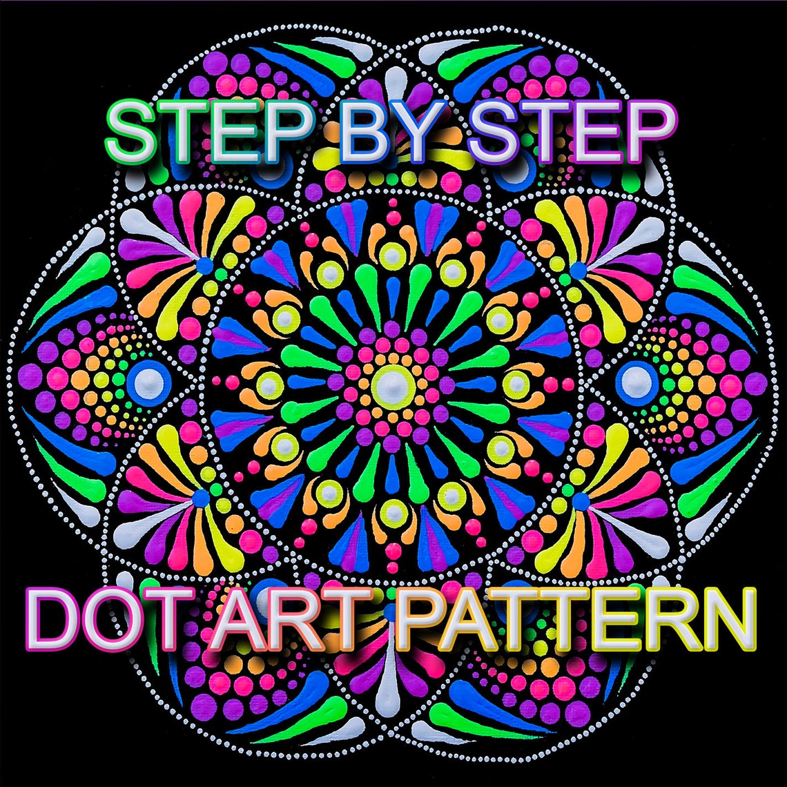 Dot Art Intermediate Pattern Canvas 1 - Downloadable PDF - Mandala ...