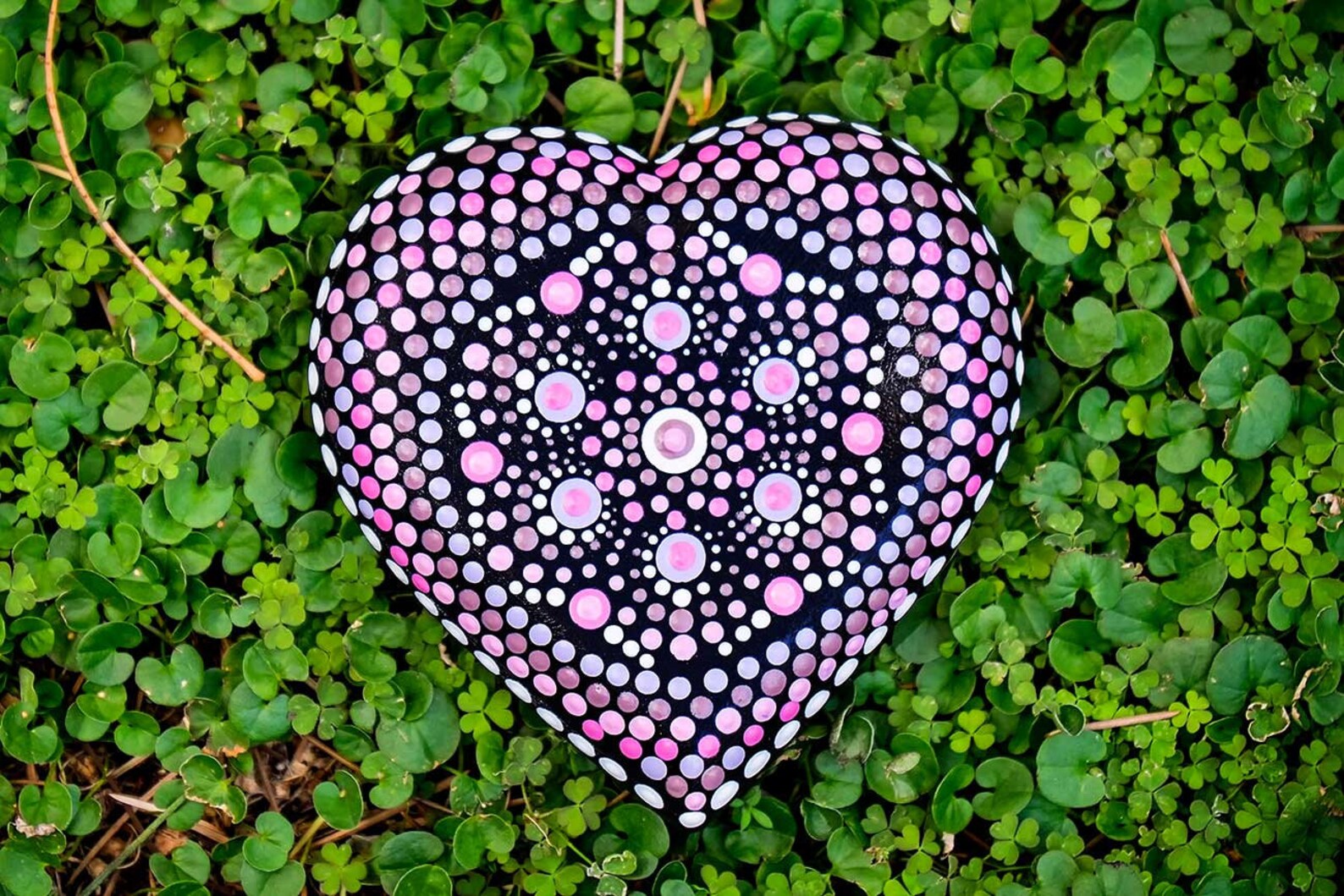 Dot Art Pattern Heart 1 Downloadable PDF Mandala Dotting - Etsy