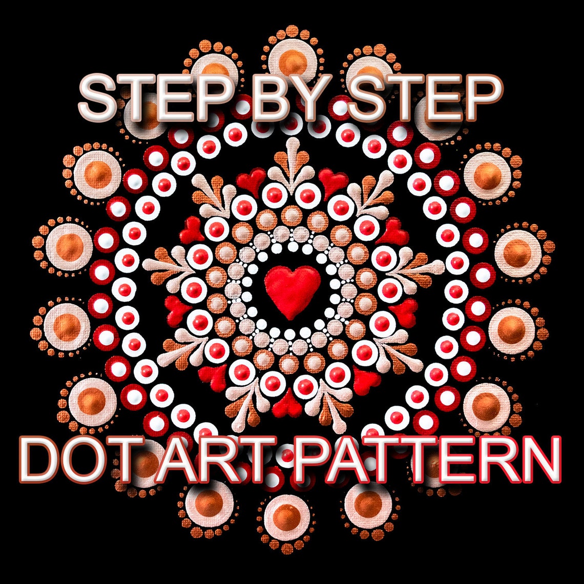 Dot Art Pattern Canvas 31 - 40 Bundle - Downloadable PDF - Mandala ...
