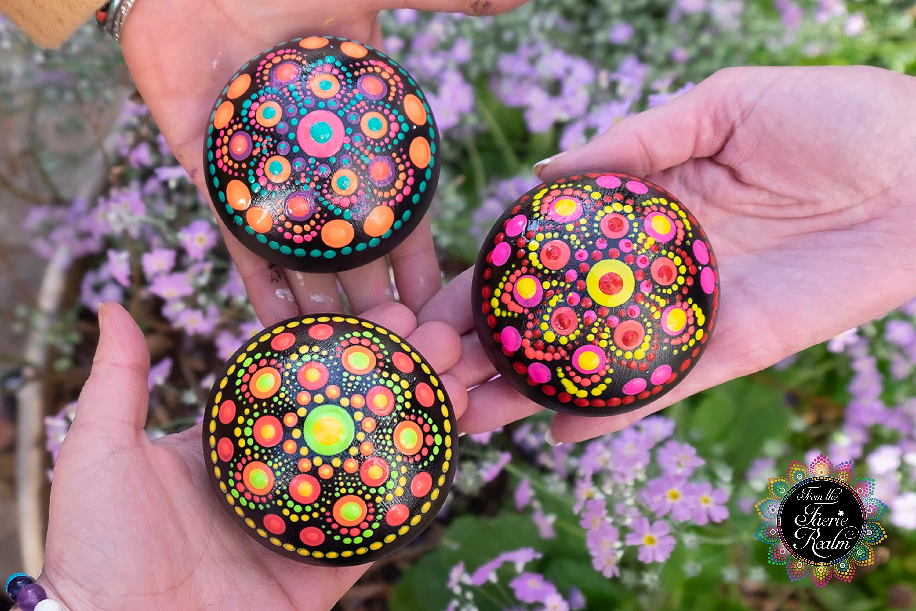 Dot Art Pattern Round Rock 8 Downloadable PDF Mandala - Etsy