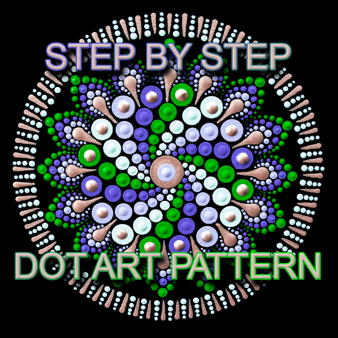 Dot Art Pattern Canvas 41 Downloadable PDF Mandala Dotting - Etsy