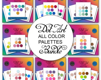 Dot Art 24 Color Palettes Set 6 - 2 Pages - PDF Instant Digital ...