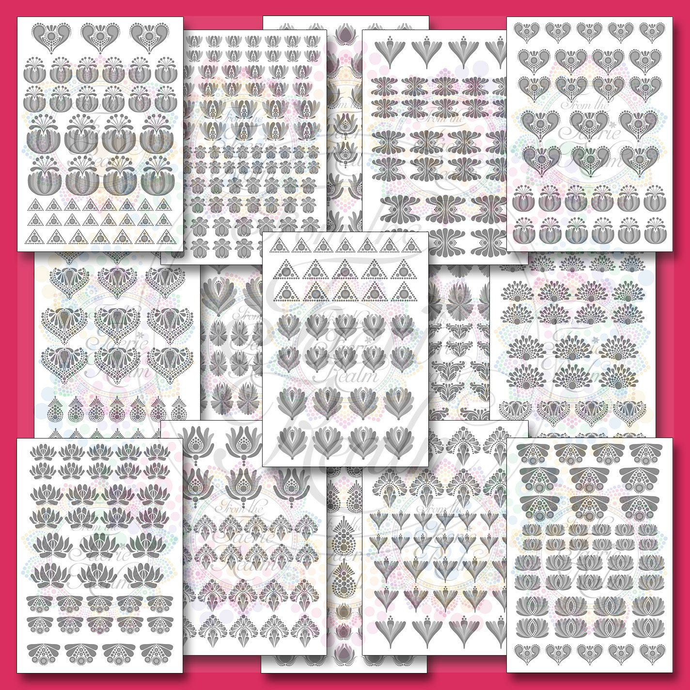 Dot Art Design Elements Practice Pages Set 5 36 Pages PDF Instant ...