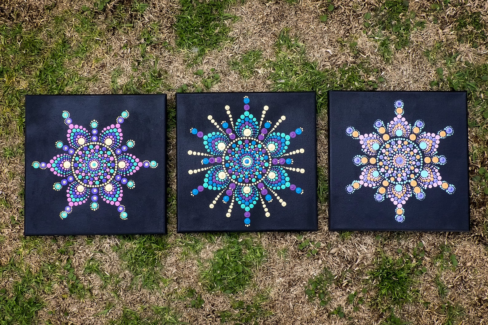 Dot Art Pattern Canvas 4 - Downloadable PDF - Mandala Dotting - Dotting ...