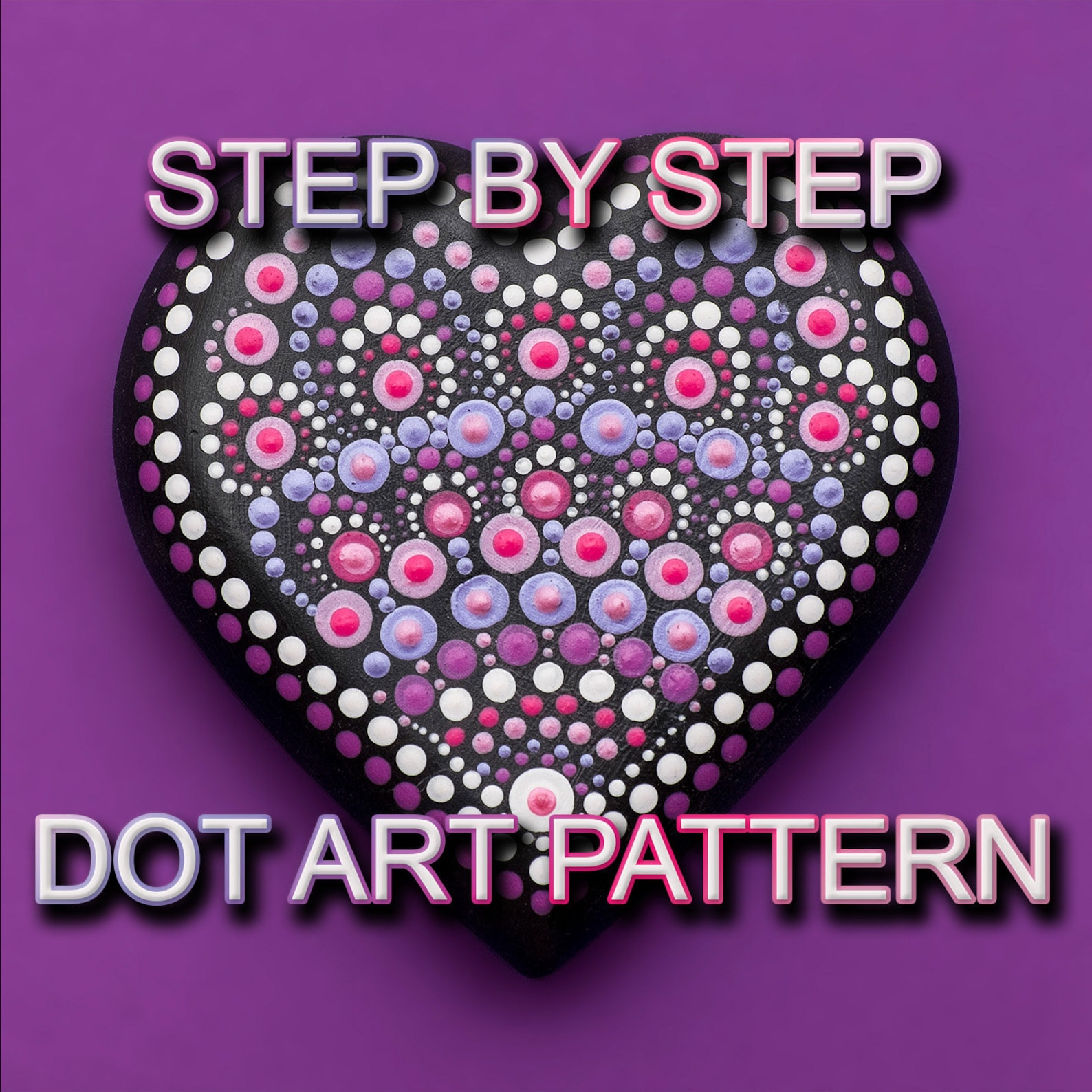 Dot Art Pattern Heart 3 Downloadable PDF Mandala Dotting - Etsy