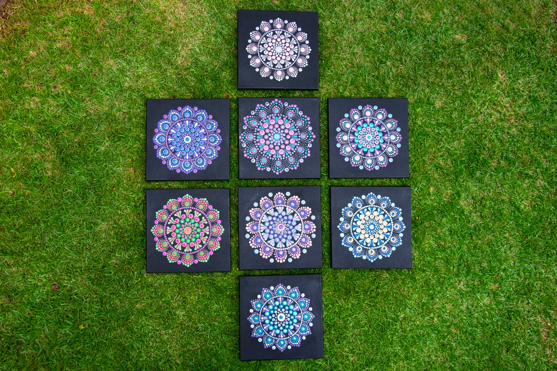 Dot Art Pattern Canvas 42 - Downloadable PDF - Mandala Dotting ...
