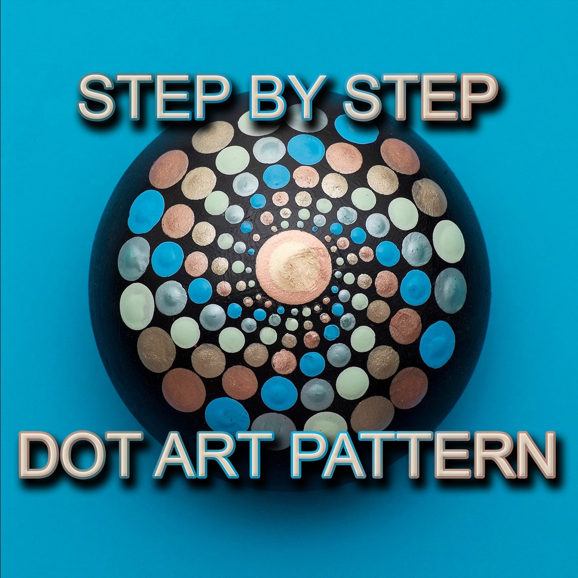 Dot Art Pattern Round Rock 5 Downloadable PDF Mandala - Etsy