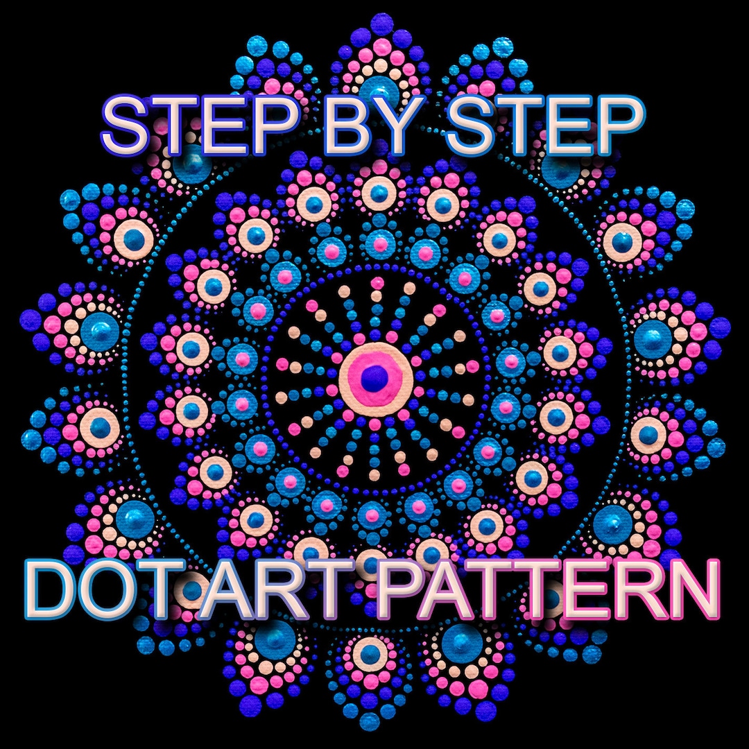 Dot Art Pattern Canvas 37 - Downloadable PDF - Mandala Dotting ...