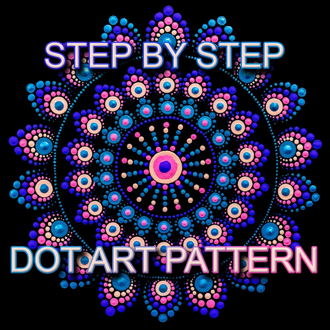 Dot Art Pattern Canvas 37 - Downloadable PDF - Mandala Dotting ...