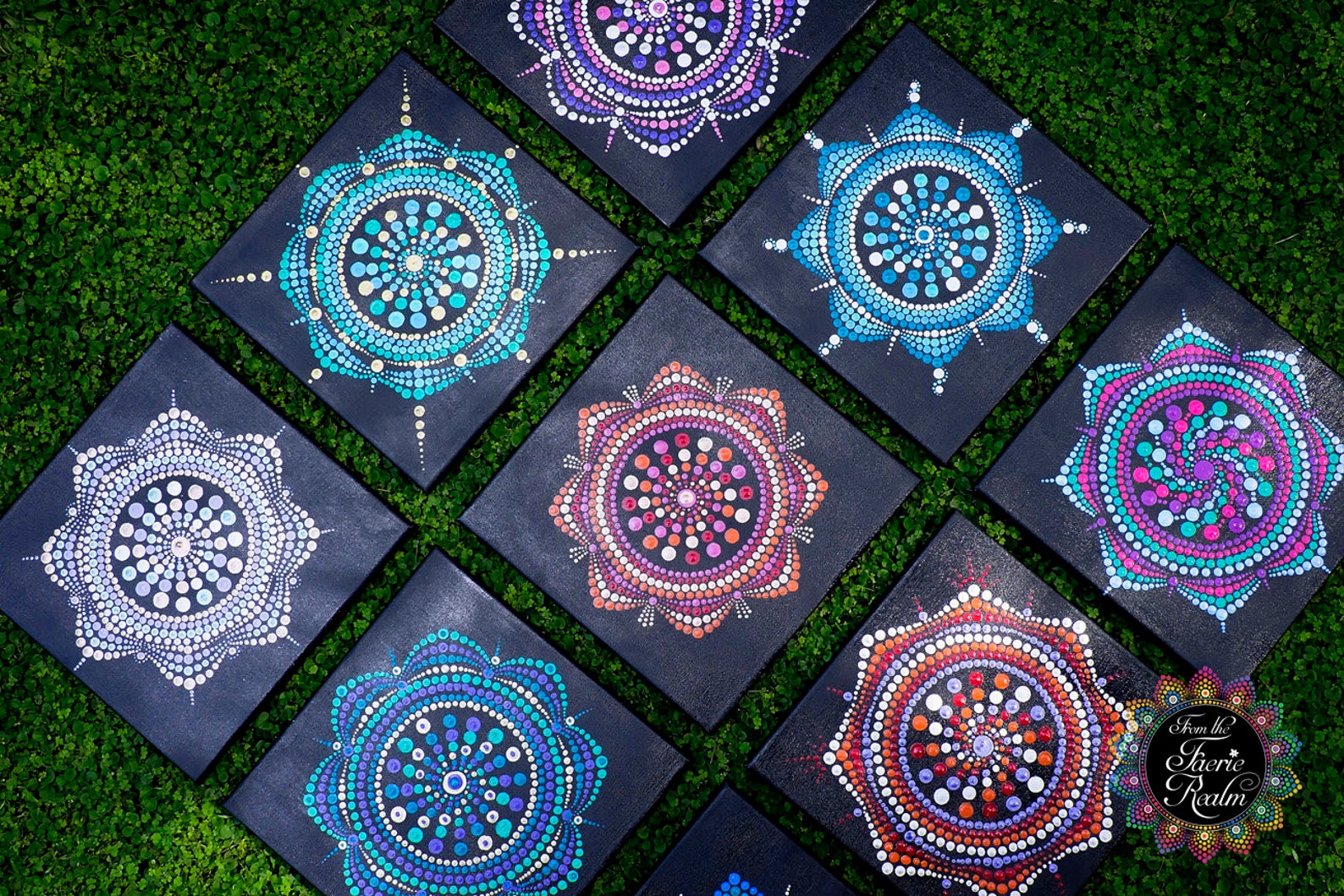 Dot Art Pattern Canvas 22 - Downloadable PDF - Mandala Dotting ...