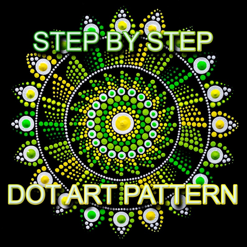 Dot Art Pattern Canvas 31 - 40 Bundle - Downloadable PDF - Mandala ...