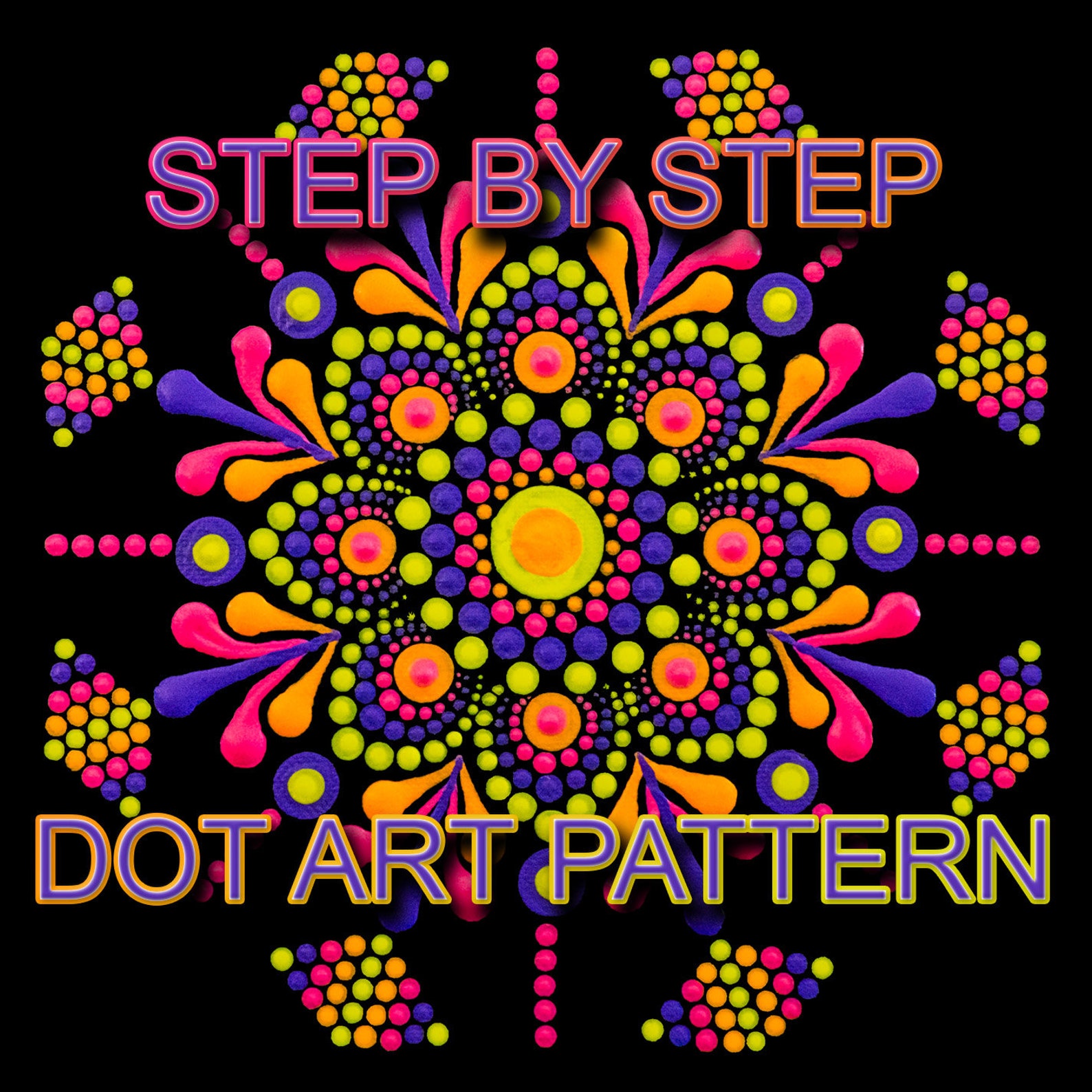Dot Art Pattern Canvas 49 Downloadable PDF Mandala Dotting Dotting Art ...