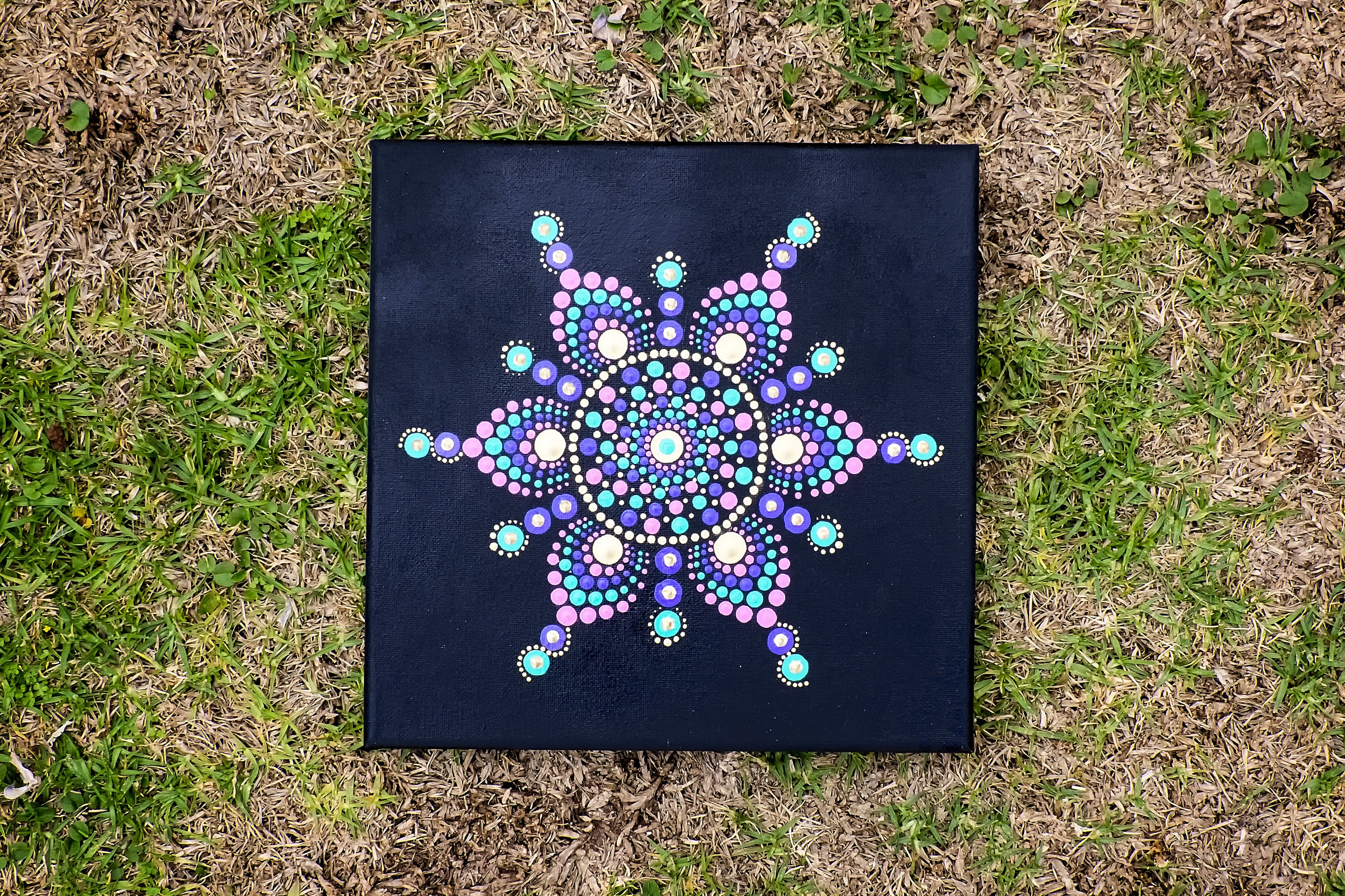 Dot Art Pattern Canvas 4 - Downloadable PDF - Mandala Dotting - Dotting ...