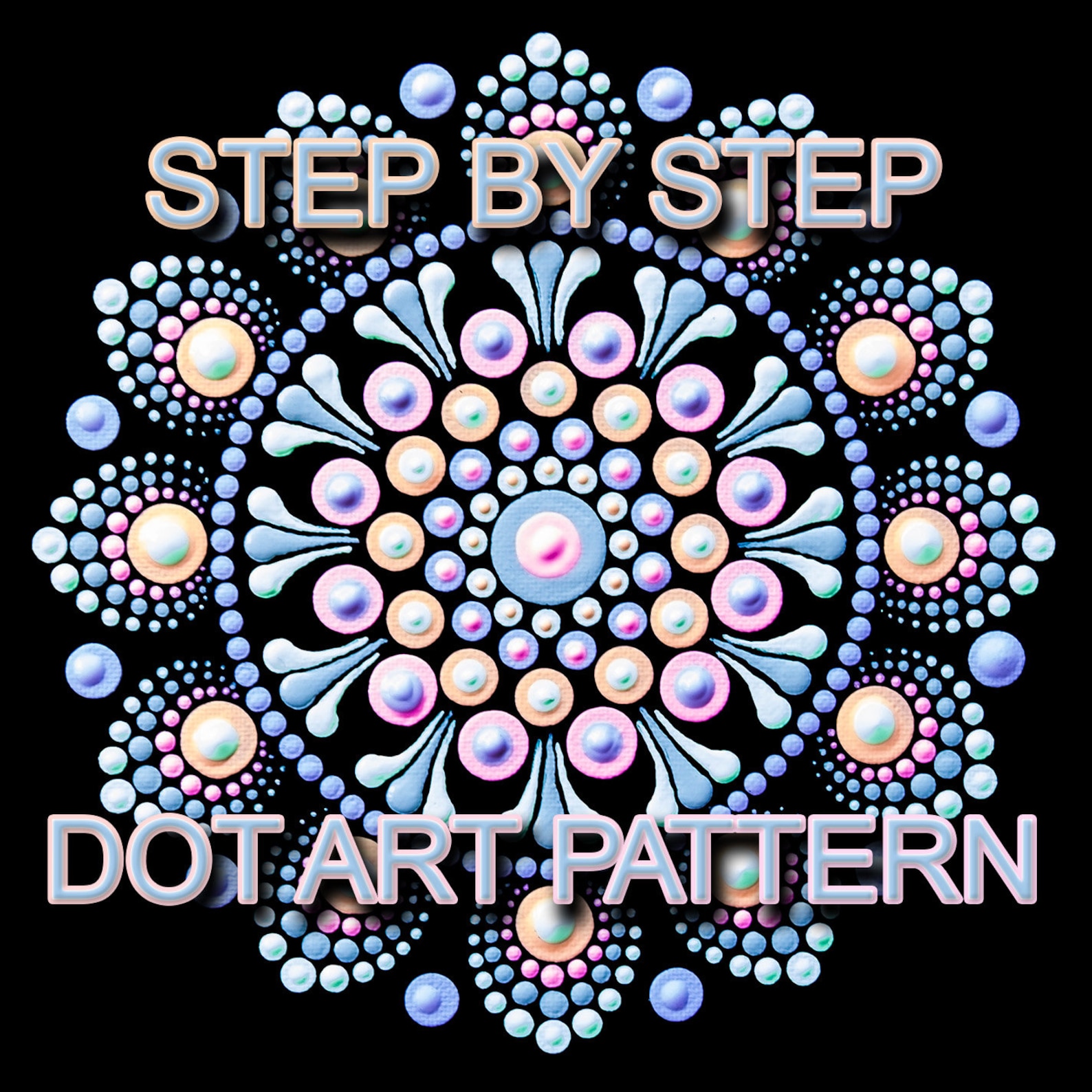 Dot Art Pattern Canvas 42 - Downloadable PDF - Mandala Dotting ...