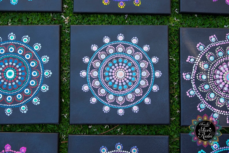 Dot Art Pattern Canvas 31 - Downloadable PDF - Mandala Dotting ...