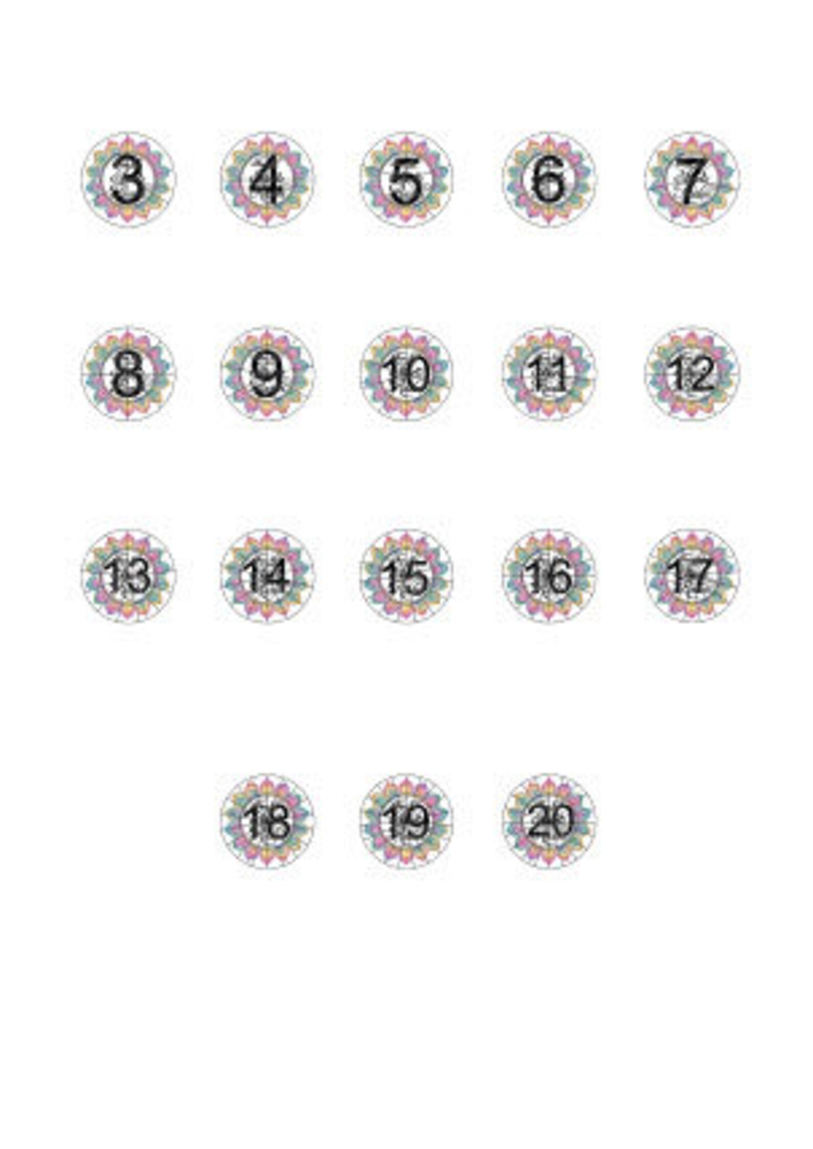 Dot Art Section Divider Stencils - Digital Download - Dotting Tools for ...