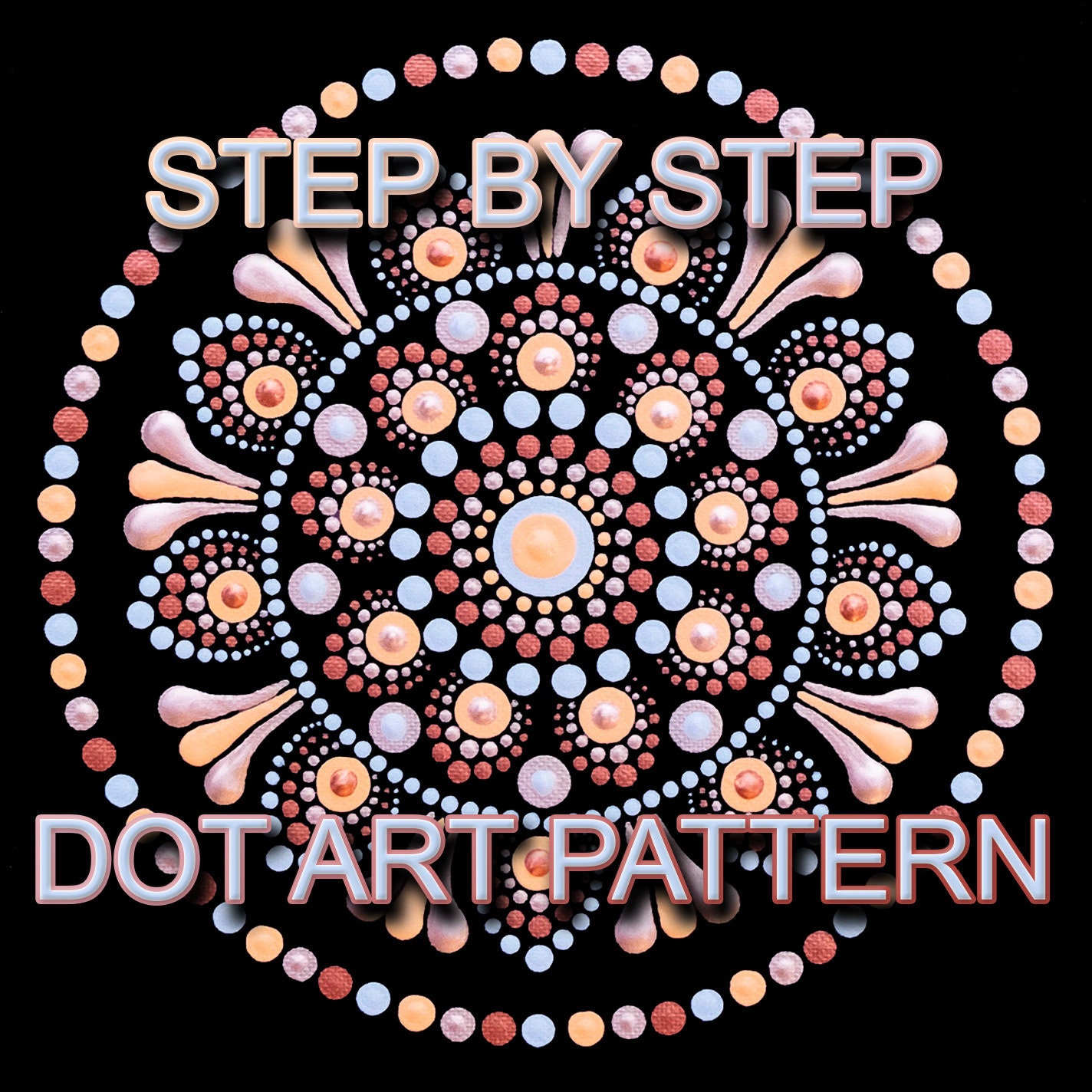 Dot Art Pattern Canvas 55 Downloadable PDF Mandala Dotting Dotting Art ...