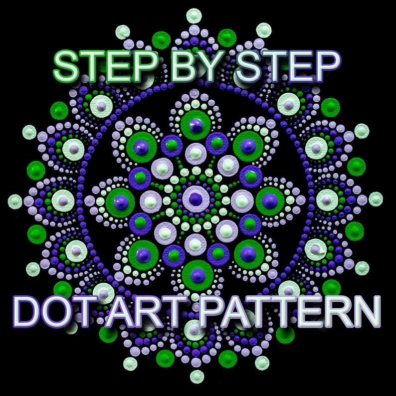 Dot Art Pattern Canvas 31 - 40 Bundle - Downloadable PDF - Mandala ...