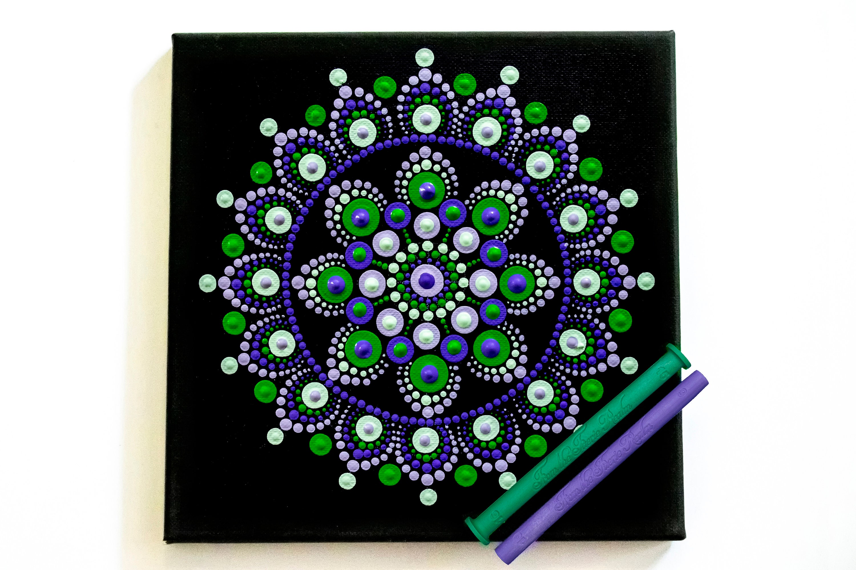 Dot Art Pattern Canvas 35 Downloadable PDF Mandala Dotting - Etsy