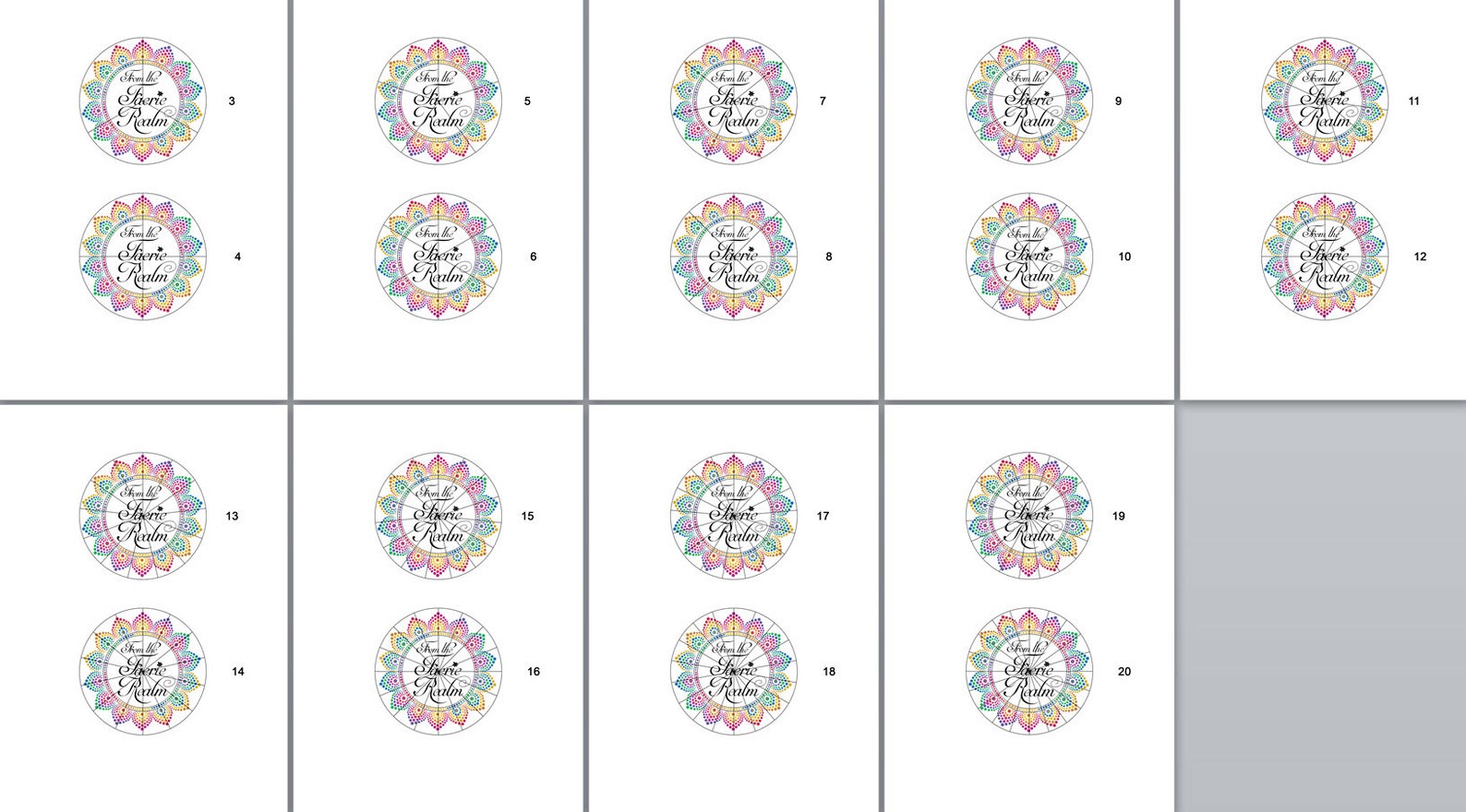 Dot Art Section Divider Stencils - Digital Download - Dotting Tools for ...