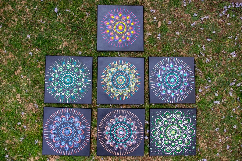 Dot Art Pattern Canvas 30 - Downloadable PDF - Mandala Dotting ...