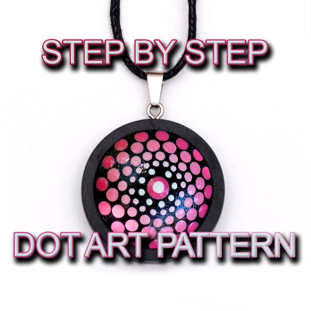 Dot Art Pattern Pendant 1 - Downloadable PDF - Mandala Dotting ...