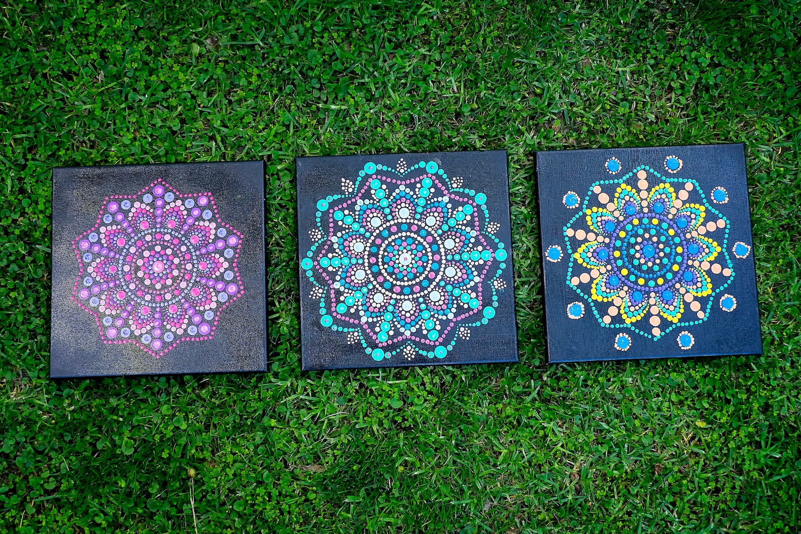 Dot Art Pattern Canvas 13 Downloadable PDF Mandala Dotting - Etsy