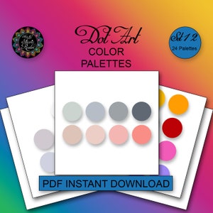 Dot Art Color Palettes All Sets Bundle - PDF Instant Digital Download ...