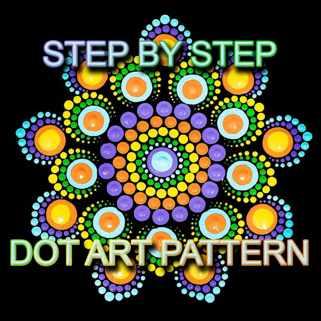 Dot Art Pattern Canvas 32 - Downloadable PDF - Mandala Dotting ...