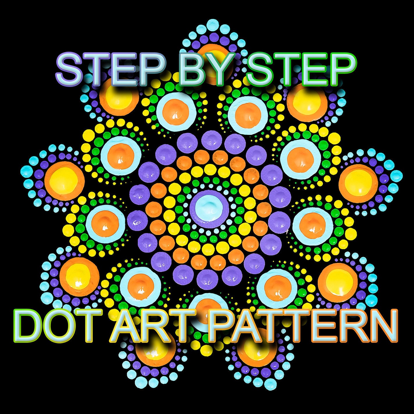 Dot Art Pattern Canvas 32 Downloadable PDF Mandala Dotting Dotting Art ...