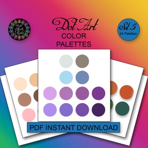 Dot Art Color Palettes All Sets Bundle - PDF Instant Digital Download ...