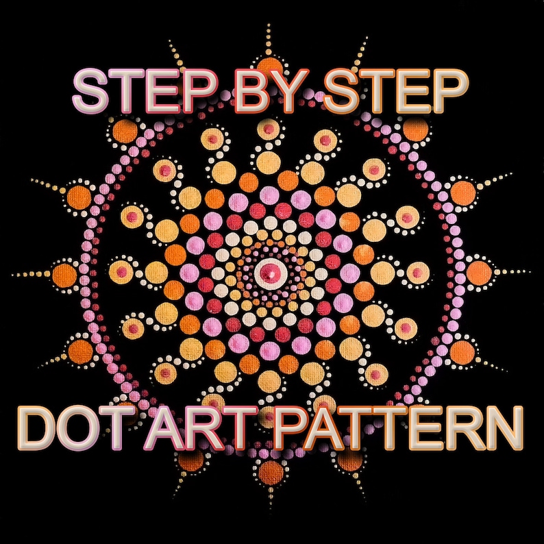 Dot Art Pattern Canvas 18 Downloadable PDF Mandala Dotting Dotting Art ...
