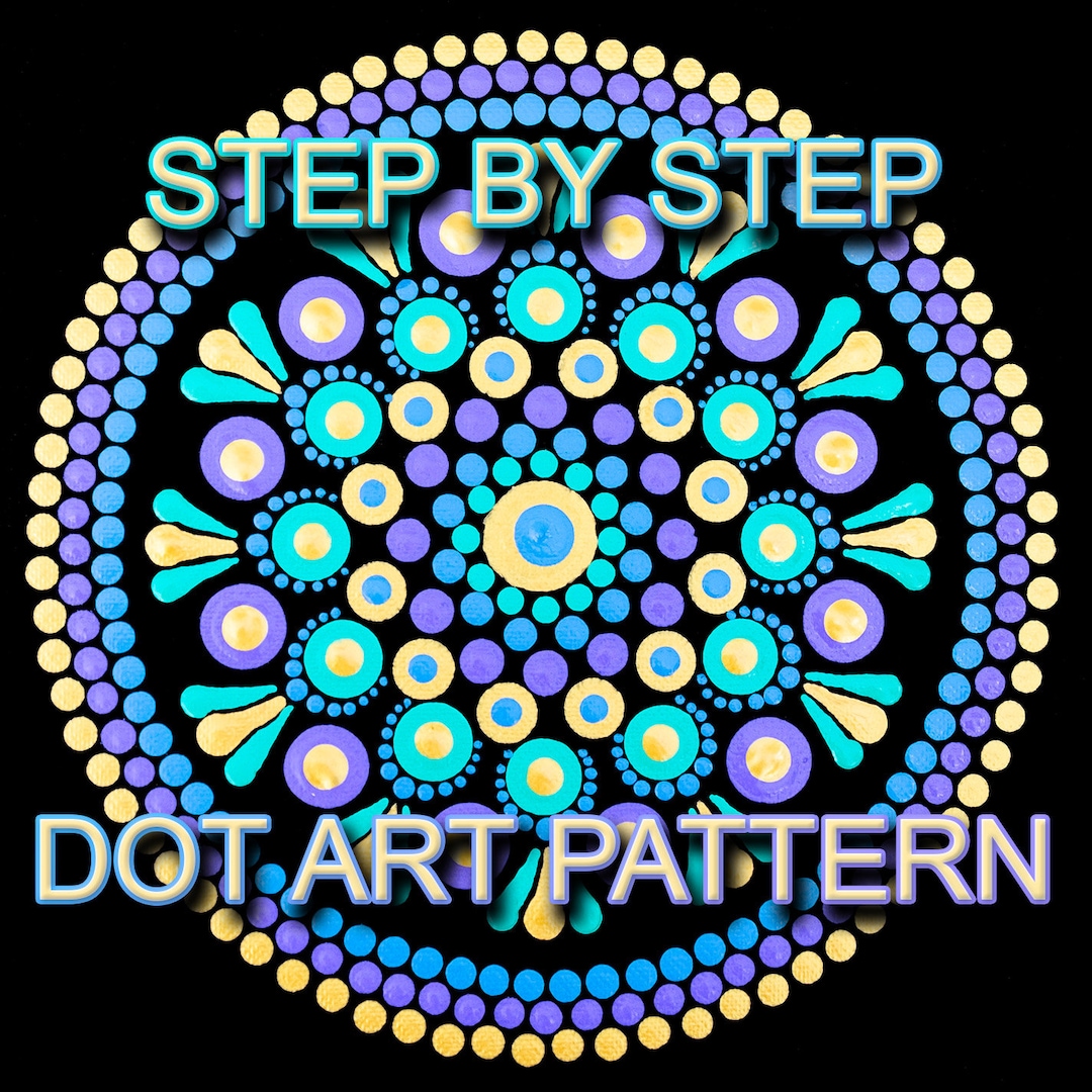 Dot Art Pattern Canvas 53 - Downloadable PDF - Mandala Dotting ...