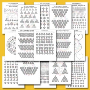 Dot Art Practice Pages - 18 Pages - PDF Instant Digital Download ...