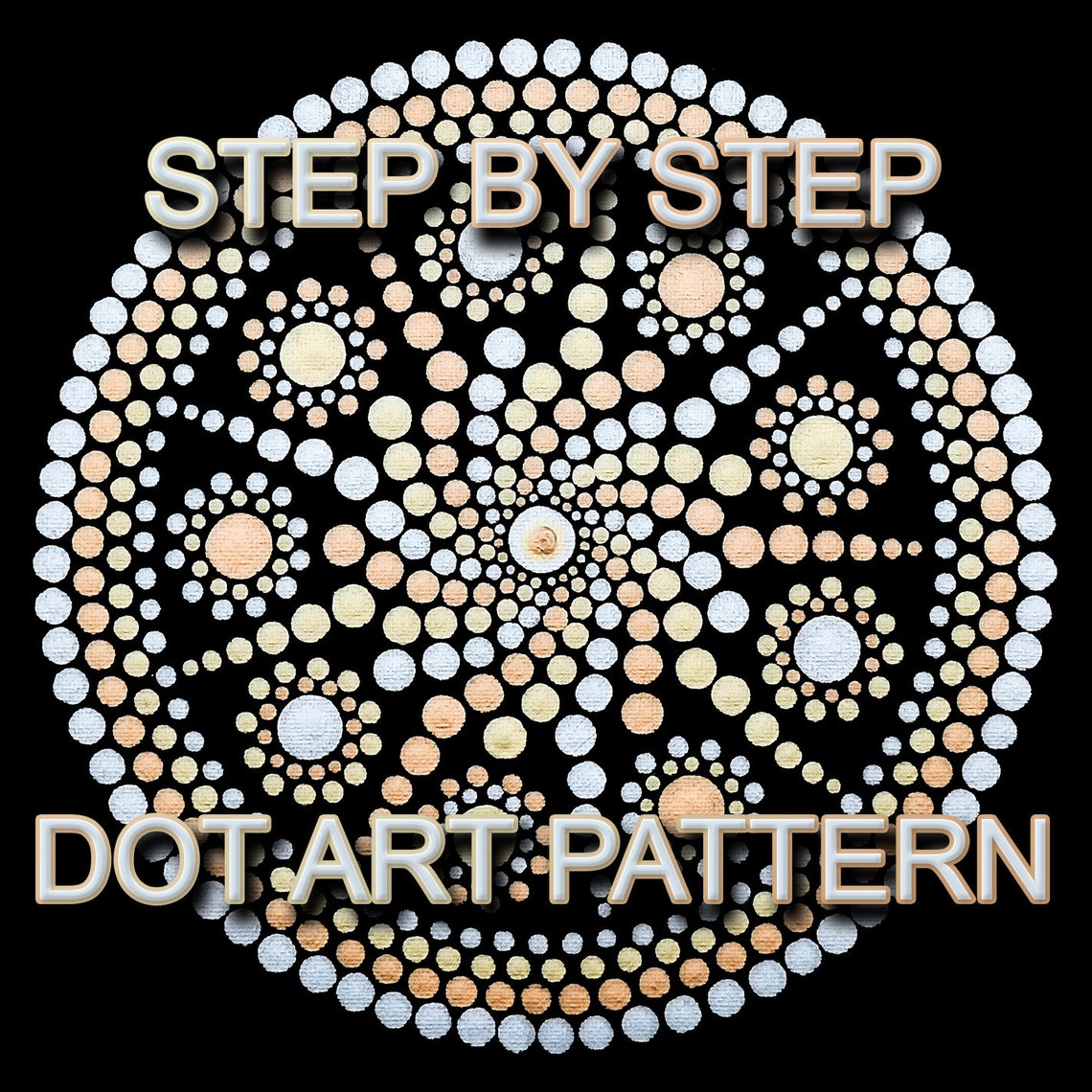 Dot Art Pattern Canvas 2 Downloadable PDF Mandala Dotting | Etsy