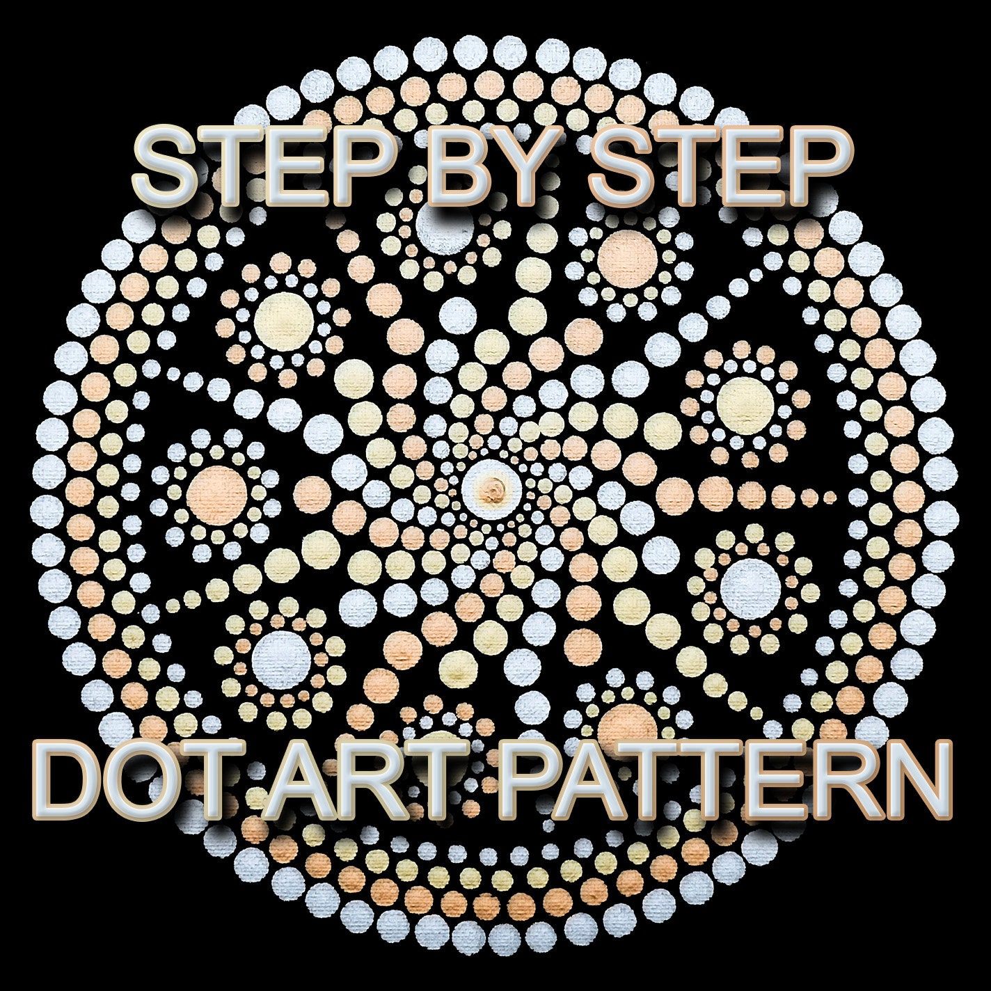Dot Art Pattern Canvas 2 Downloadable PDF Mandala Dotting | Etsy