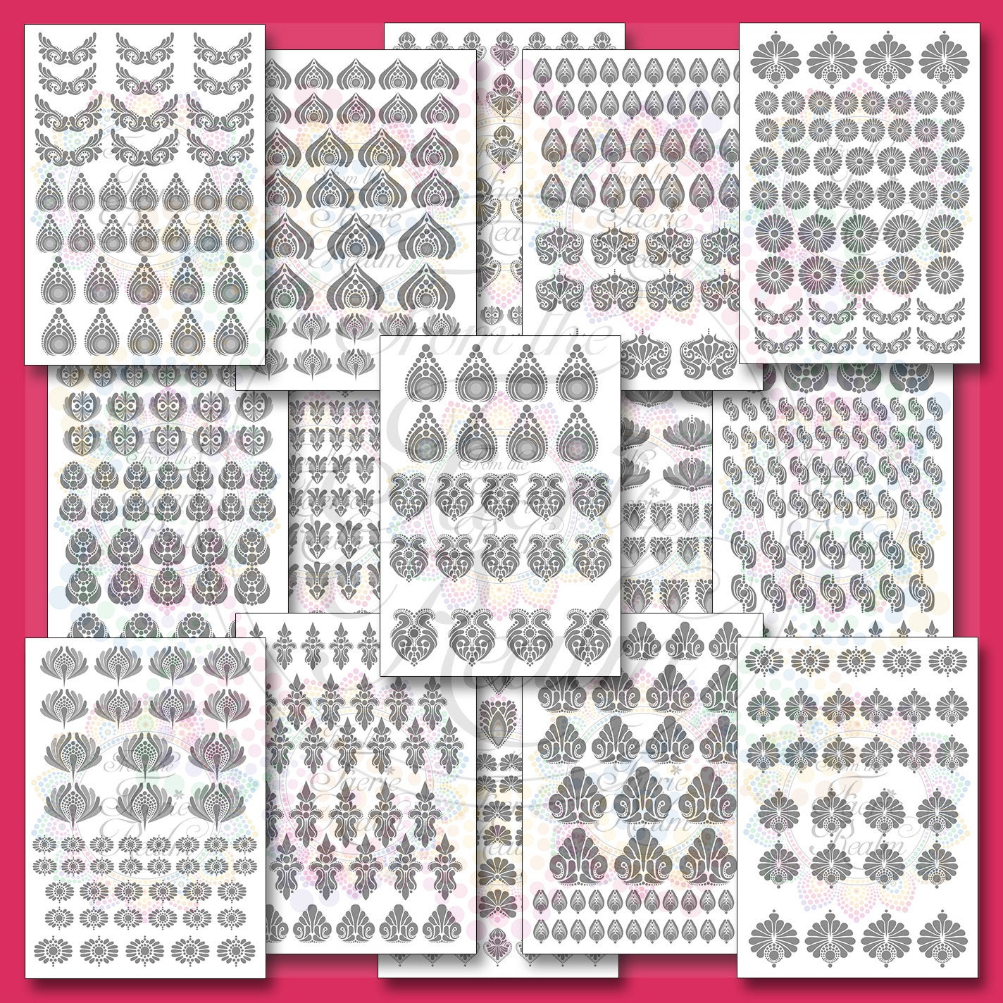 Dot Art Design Elements Practice Pages Set 3 - 36 Pages - PDF Instant ...